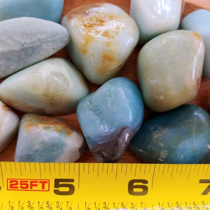 Peruvian Blue Opal Tumbled Stone (1) – Hula Moon Conjure